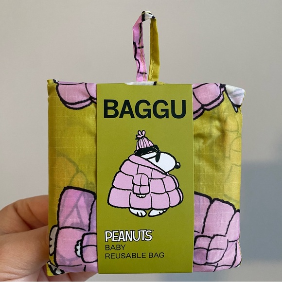BAGGU | Bags | Baggu Puffer Snoopy Pink Peanuts Baby Reusable Bag ...